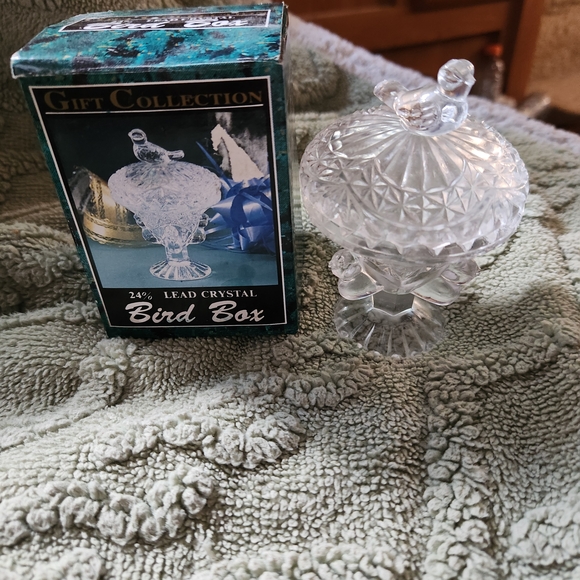 Accents | Lead Crystal Bird Box Clear | Poshmark